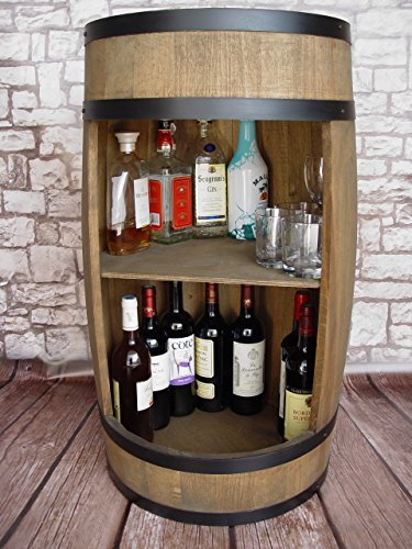 ᐅ Stilvolle Minibar Fassbar HOLZ Exklusive Fass Bar mit Regal /81cm ...